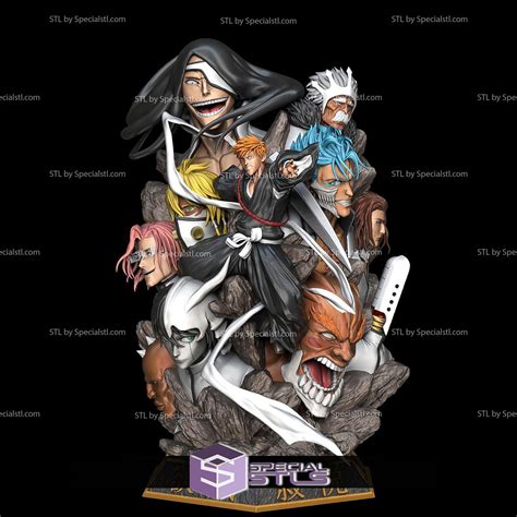 Kurosaki Ichigo And Espada 3d Printing Figurine Bleach Stl Files