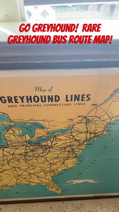 Really Cool Old School Greyhound Bus Route Map Youtube