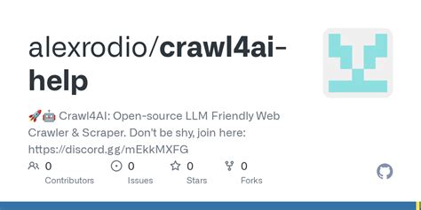 Github Alexrodiocrawl4ai Help 🚀🤖 Crawl4ai Open Source Llm Friendly