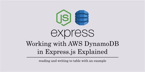 How To Connect To Dynamodb Using Expressjs Api