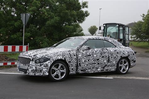Mercedes Benz C Class Cabriolet A205 Spied Wearing Swirly Camo