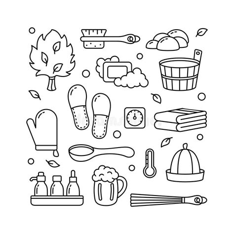 Square Poster for Bath Theme, Sauna or Russian Banya. Graphic Template ...