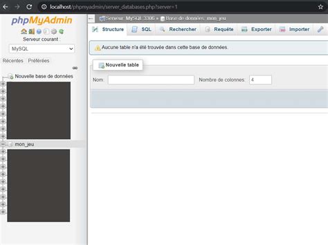 Créer Une Table Avec Phpmyadmin Comment Devenir Développeur