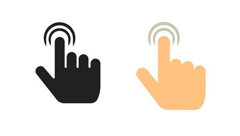 premium vector hand touch icon pointer click mouse cursor simple