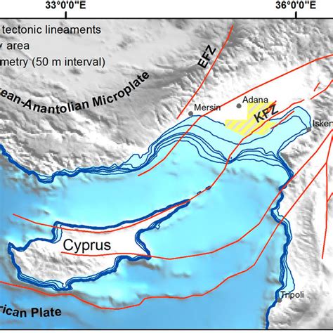 Simplified Tectonic Sketch Map Showing Major Fault Lineaments Modified Download Scientific