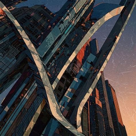 Futuristic Architectural Design Featuring A Complex Structure With