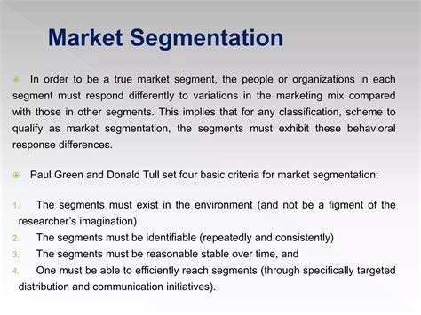 Levels And Pattern Of Market Segmentation Pptx Marketing And