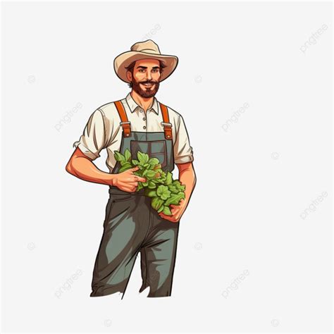 농부와 식물 농장주 농장 식물 Png 일러스트 및 이미지 에 대한 무료 다운로드 Pngtree