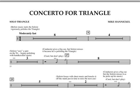 Concerto For Triangle Solo Triangle By Mike Hannickel Sheet Music For