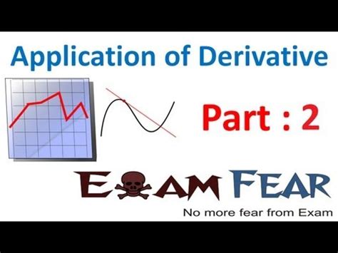 Application Of Derivatives Part MATHS DEPARTMENT