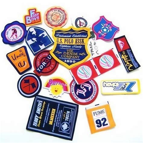 Leather Embroidered Fusing Labels Patch Labels For Fussing Laser