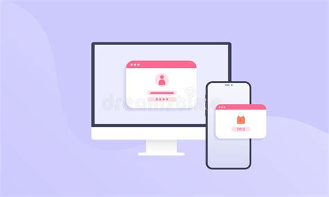 2fa Authentication Vector Illustration With Copy Space Stock