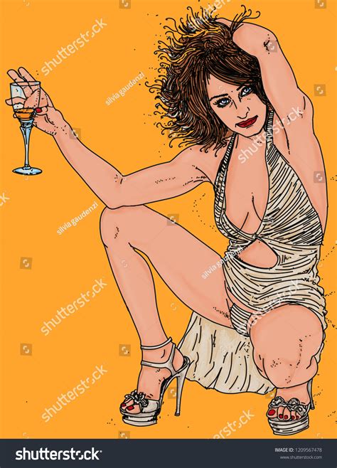 Portraits Pin Sexy Erotic Line Refined Stock Illustration Shutterstock