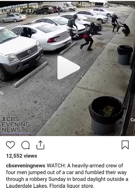 Cctv Captures Four Armed Robbers In Action At A Florida Liquor Store