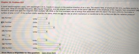 Solved Chapter Problem A Plane Electromagnetic Wave Chegg