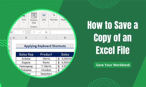 How To Save A Copy Of An Excel File Save Your Workbook Earn And Excel