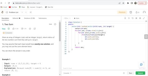 Devesh Rehan On Linkedin Leetcode Problem 1 Two Sum