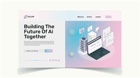 Building Future Ai Together Landing Page Web Ui Design Template 36112688 Vector Art At Vecteezy