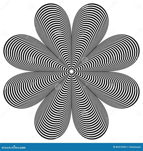 Abstract Geometric Element Rotating Shape Of Radial Lines With Stock Vector Illustration Of