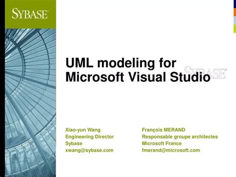 PPT UML Modeling For Microsoft Visual Studio PowerPoint Presentation ID