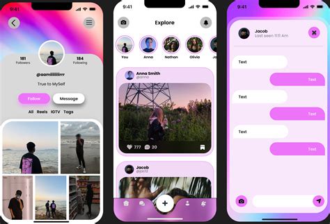 social media ui design figma