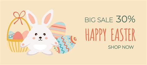즐거운 부활절 세일 되세요 귀여운 작은 토끼 토끼 부활절 토끼와 함께 노란색 배경에 부활절 달걀 텍스트를 추가할 수 있습니다 배너 포스터 엽서를 위한 디자인 주당순이익10