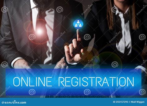 Conceptual Caption Online Registration Concept Meaning Process To Subscribe To Join An Event