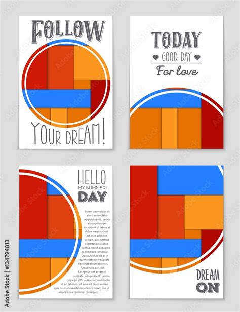 Abstract Vector Layout Background Set For Art Template Design List Front Page Mockup