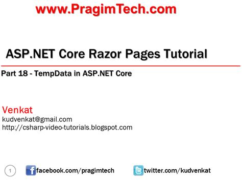Sql Server Net And C Video Tutorial Tempdata In Core Slides