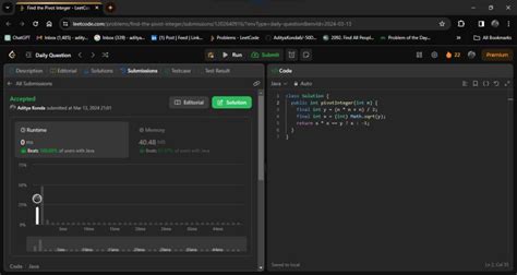 Day 23 Of 50dayscodingchallenge Solve Leetcode Problem Aditya Konda Posted On The Topic
