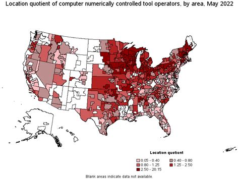 Map Of Location Quotient Of Computer Numerically Controlled Tool