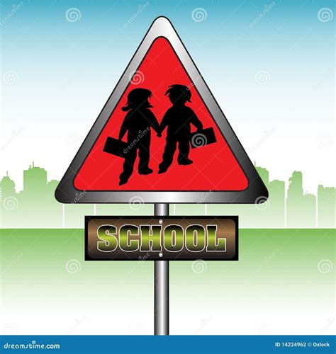 School Sign Stock Vector Illustration Of Elements School 14224962