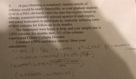 Solved Write A Sentence Interpreting The Confidence