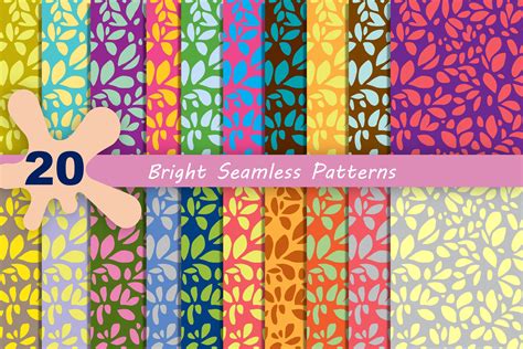 Bright Colored Seamless Patterns Graphic By Adithyes · Creative Fabrica