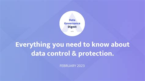 the latest in data governance and security