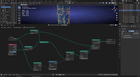 geometry node projecting mesh intersection as faces on another mesh