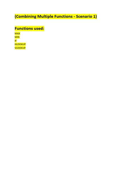 Combining Multiple Functions Scenario 1 Pdf