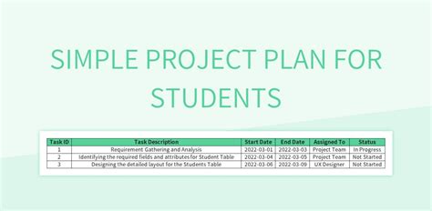 Free Simple Project Plan Templates For Google Sheets And Microsoft Excel Slidesdocs