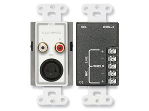 Rdl D J3 Wall Mount Rca And Xlr Micline Input Panel Goknight
