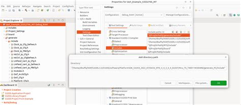 unable to build uart example s32g274a m7 nxp community