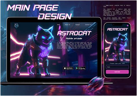 main page design for mobile game on behance