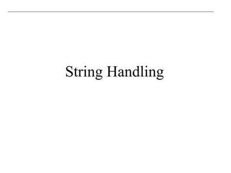 Strings Power Point In Detail With Examples Ppt