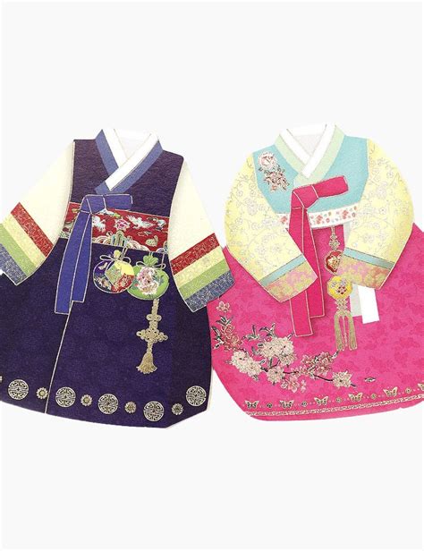 [마음담아] 명절 한복 금박 용돈봉투 2장 Set 마켓컬리