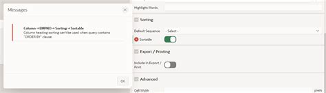 Sorting Order In Oracle Apex Classic Report