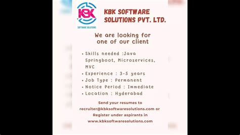 New Job Openings For Java Spring Boot Microservices Mvc Youtube