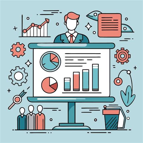 Infographic Depicting Business Analytics And Presentations Premium Ai Generated Vector