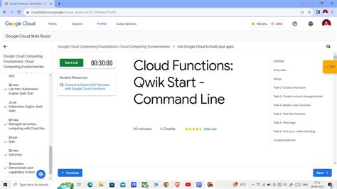 cloud functions qwik start command line lab solution step by step
