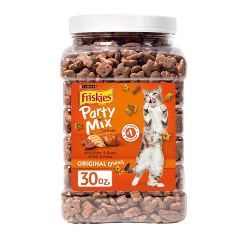 Friskies Original Crunch Cat Treats Party Mix 30 Oz Canister