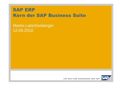 Pdf Sap Erp Kern Der Sap Business Suiteintegrierte Informationssysteme Mengenorientierte