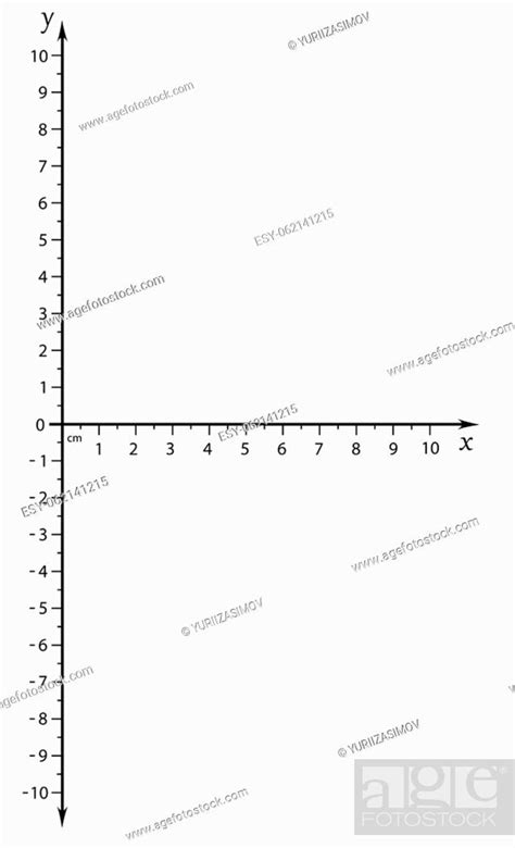Cartesian Coordinate System Vector Illustration Template For Drawing Graphs Of Trigonometric